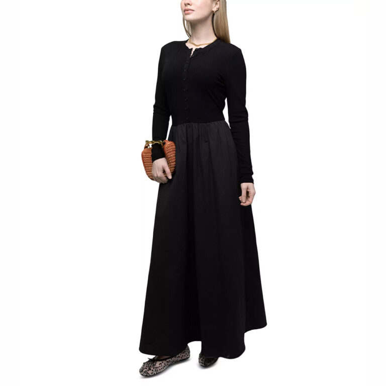 Point Mixed Media Dress | Finds Clothing
